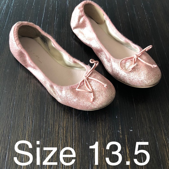 Shoes | Girls Pink Glitter Flats Size 135 | Poshmark
